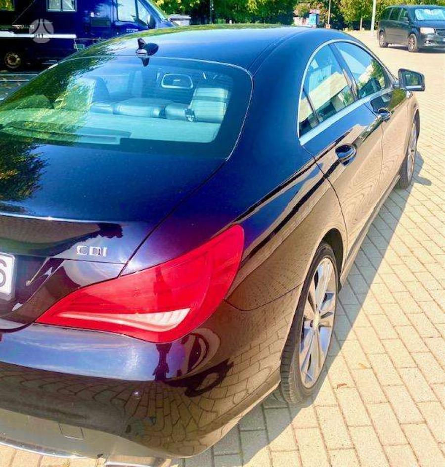 Black Mercedes-Benz CLA 220 2014 in Vilnius, with an engine capacity of 2.14 L and mileage of 181 thousand km for 12000 €, photo 5 on AUTOMOTO.COM.LV