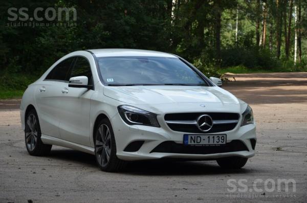White Mercedes-Benz CLA 220 2014 in Riga, with an engine capacity of 2.20 L and mileage of 268 thousand km for 11700 €, photo 1 on AUTOMOTO.COM.LV