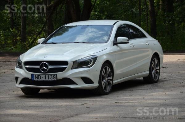 White Mercedes-Benz CLA 220 2014 in Riga, with an engine capacity of 2.20 L and mileage of 268 thousand km for 11700 €, photo 5 on AUTOMOTO.COM.LV