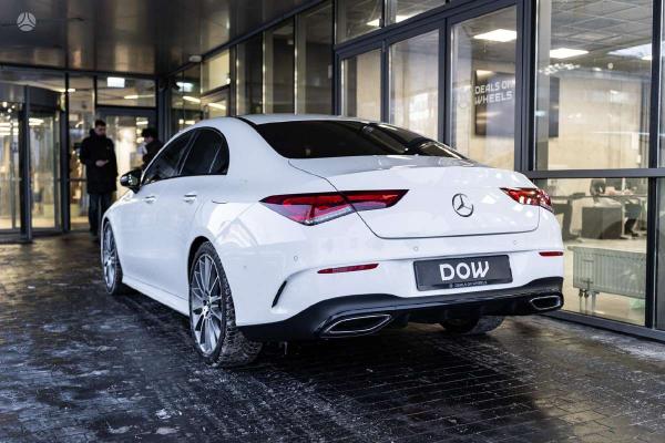 White Mercedes-Benz CLA 220 2019 in Vilnius, with an engine capacity of 1.99 L and mileage of 83 thousand km for 29900 €, photo 6 on AUTOMOTO.COM.LV