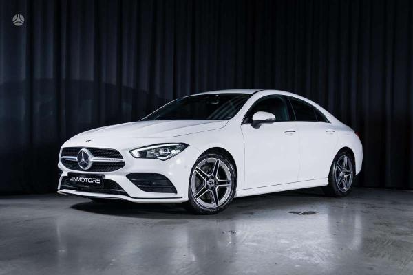 Balts Mercedes-Benz CLA 220 2022 Viļņa, ar dzinēja tilpumu 1.95 L un nobraukumu 77 tūkst. km par 29999 €, foto  vietnē AUTOMOTO.COM.LV