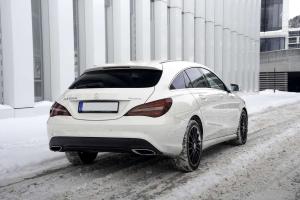 White Mercedes-Benz CLA 220 2016 in Vilnius, with an engine capacity of 1.99 L and mileage of 255 thousand km for 10990 €, photo 4 on AUTOMOTO.COM.LV