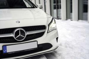 White Mercedes-Benz CLA 220 2016 in Vilnius, with an engine capacity of 1.99 L and mileage of 255 thousand km for 10990 €, photo 12 on AUTOMOTO.COM.LV