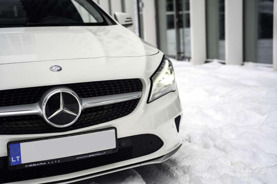 White Mercedes-Benz CLA 220 2016 in Vilnius, with an engine capacity of 1.99 L and mileage of 255 thousand km for 10990 €, photo 12 on AUTOMOTO.COM.LV