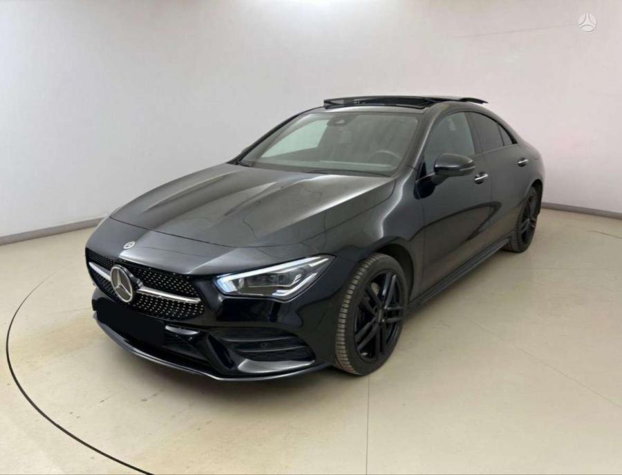 Black Mercedes-Benz CLA 250 2022 in Vilnius, with an engine capacity of 1.40 L and mileage of 46 thousand km for 29890 €, photo 1 on AUTOMOTO.COM.LV