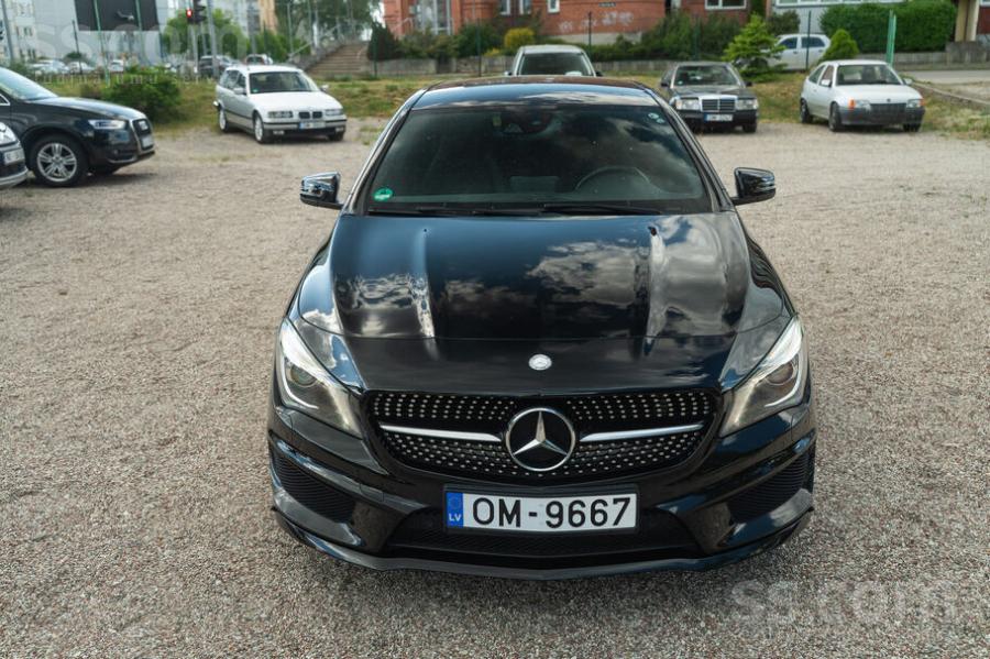 Black Mercedes-Benz CLA 250 2015 in Liepaja, with an engine capacity of 2.00 L and mileage of 179 thousand km for 14900 €, photo 4 on AUTOMOTO.COM.LV