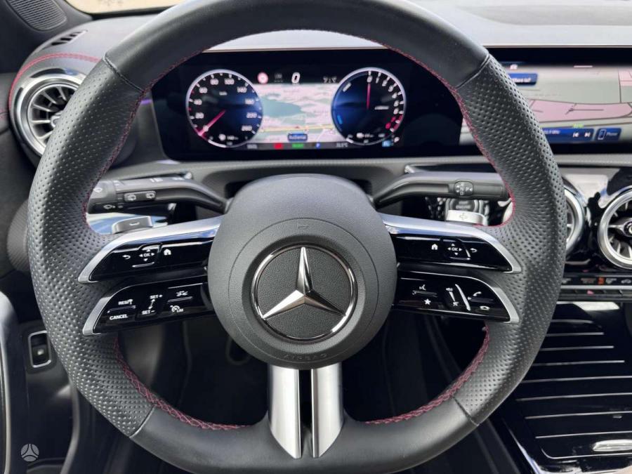 Black Mercedes-Benz CLA 250 2025 in Vilnius, with an engine capacity of 1.30 L and mileage of 14 thousand km for 32250 €, photo 14 on AUTOMOTO.COM.LV