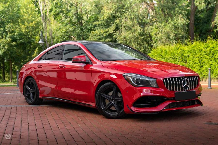 Red Mercedes-Benz CLA 250 2014 in Vilnius, with an engine capacity of 1.99 L and mileage of 193 thousand km for 17500 €, photo 2 on AUTOMOTO.COM.LV