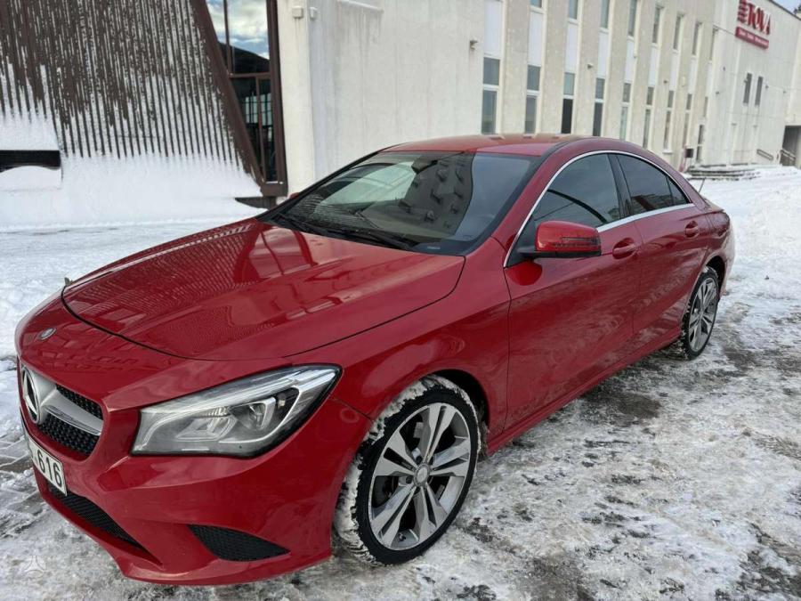 Sarkans Mercedes-Benz CLA 250 2014 Viļņa, ar dzinēja tilpumu 2.00 L un nobraukumu 170 tūkst. km par 9200 €, foto 1 vietnē AUTOMOTO.COM.LV