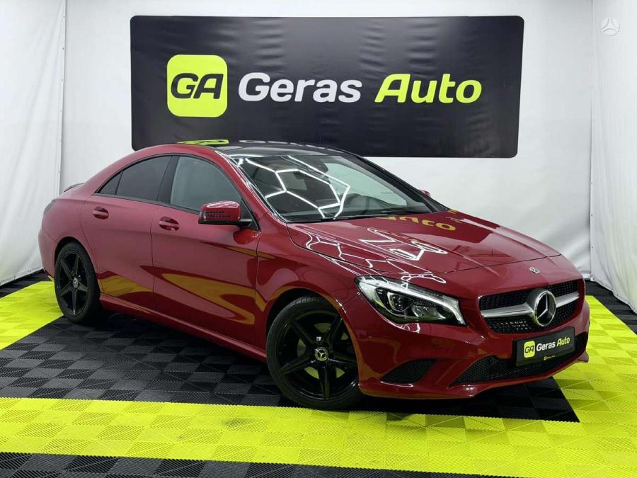 Red Mercedes-Benz CLA 250 2017 in Vilnius, with an engine capacity of 1.99 L and mileage of 62 thousand km for 16700 €, photo 3 on AUTOMOTO.COM.LV