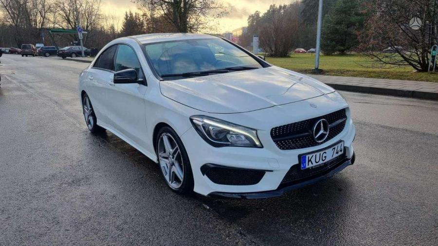 Balts Mercedes-Benz CLA 250 2014 Viļņa, ar dzinēja tilpumu 1.99 L un nobraukumu 215 tūkst. km par 12500 €, foto 1 vietnē AUTOMOTO.COM.LV