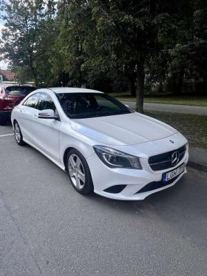 White Mercedes-Benz CLA 250 2015 in Vilnius, with an engine capacity of 1.99 L and mileage of 214 thousand km for 10900 €, photo  on AUTOMOTO.COM.LV