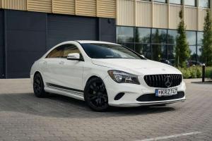White Mercedes-Benz CLA 250 2017 in Vilnius, with an engine capacity of 1.99 L and mileage of 109 thousand km for 13000 €, photo 4 on AUTOMOTO.COM.LV