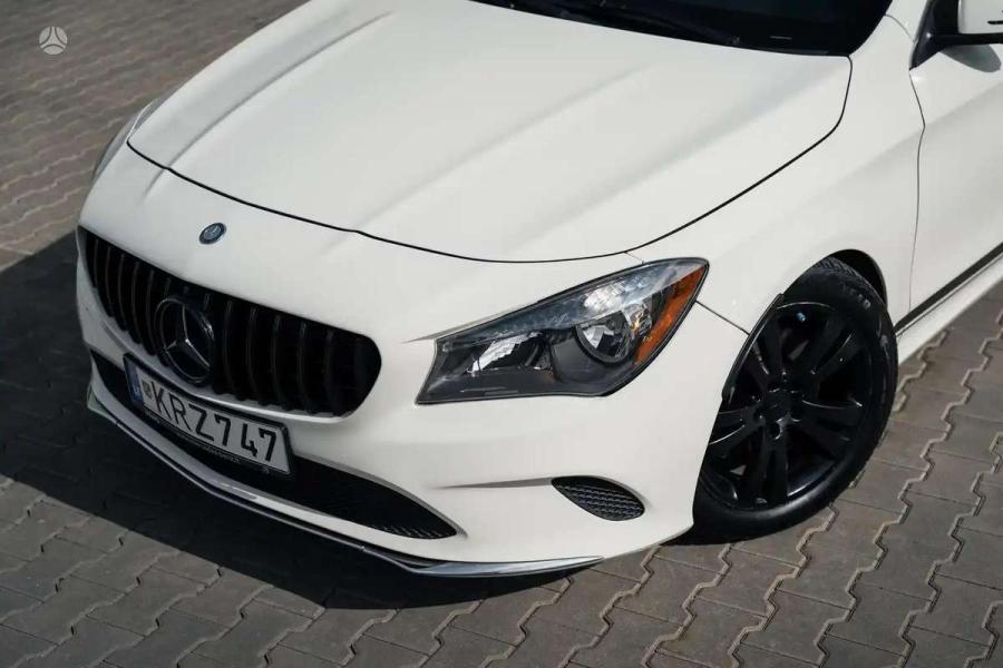 White Mercedes-Benz CLA 250 2017 in Vilnius, with an engine capacity of 1.99 L and mileage of 109 thousand km for 13000 €, photo 8 on AUTOMOTO.COM.LV
