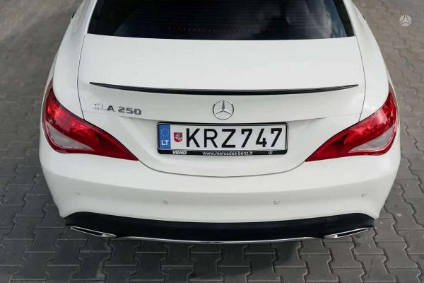 White Mercedes-Benz CLA 250 2017 in Vilnius, with an engine capacity of 1.99 L and mileage of 109 thousand km for 13000 €, photo 11 on AUTOMOTO.COM.LV