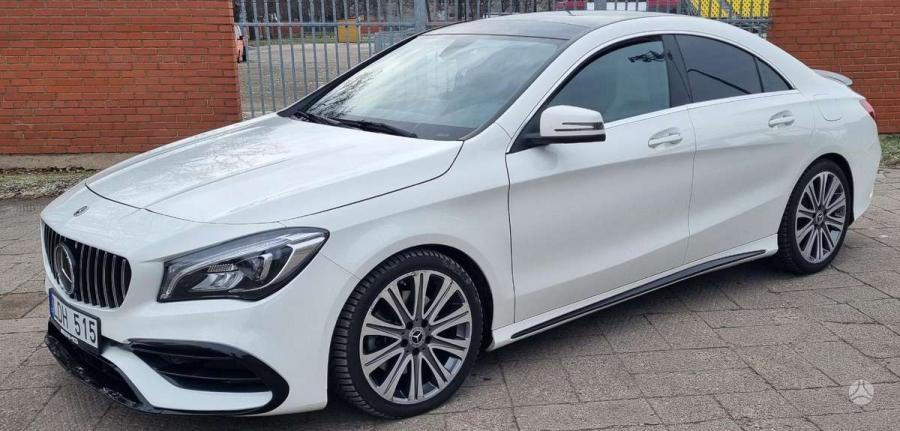 White Mercedes-Benz CLA 250 2018 in Siauliai, with an engine capacity of 1.99 L and mileage of 85 thousand km for 18000 €, photo 1 on AUTOMOTO.COM.LV