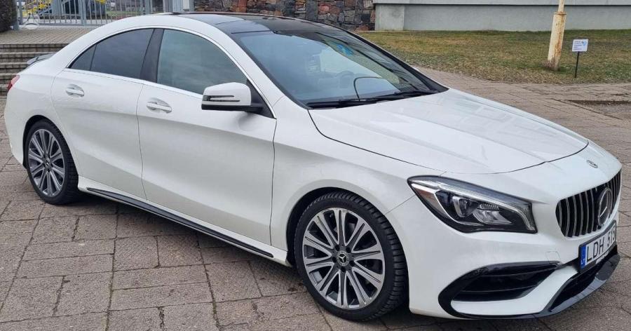 White Mercedes-Benz CLA 250 2018 in Siauliai, with an engine capacity of 1.99 L and mileage of 85 thousand km for 18000 €, photo 5 on AUTOMOTO.COM.LV