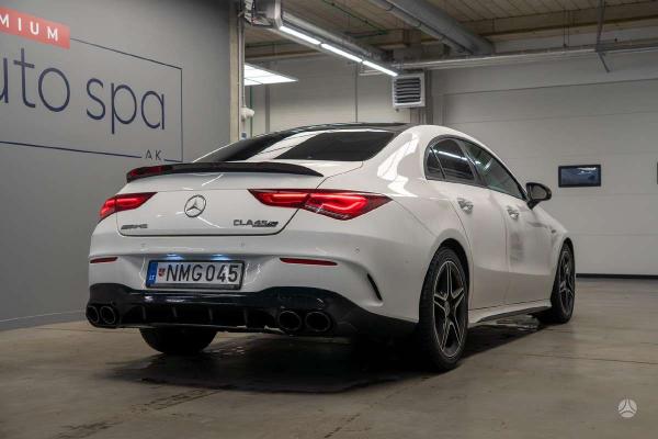 White Mercedes-Benz CLA 250 2020 in Vilnius, with an engine capacity of 1.99 L and mileage of 169 thousand km for 27500 €, photo 7 on AUTOMOTO.COM.LV