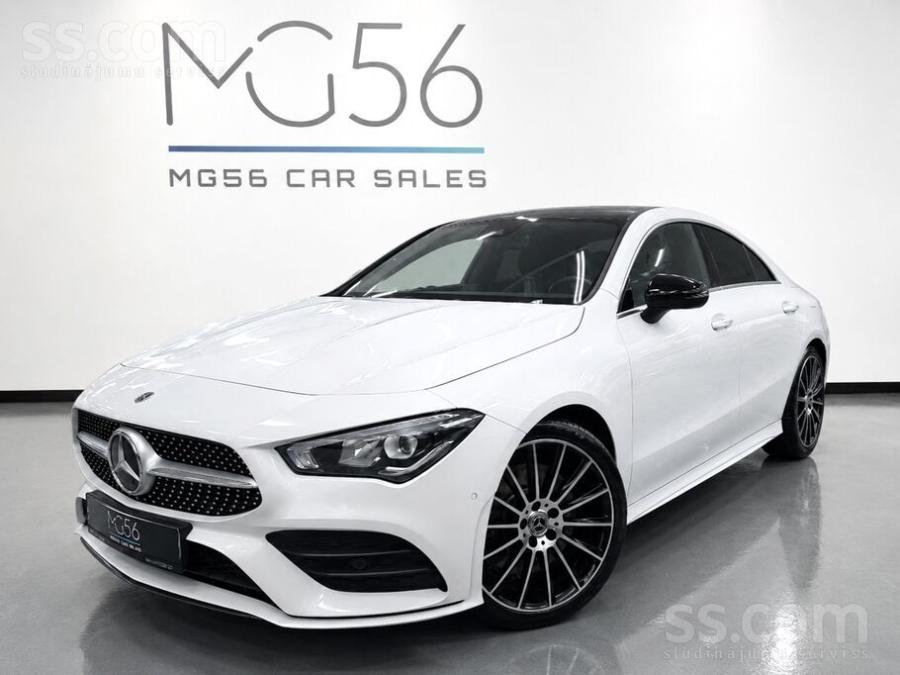 White Mercedes-Benz CLA 250 2020 in Riga, with an engine capacity of 2.00 L and mileage of 74 thousand km for 28900 €, photo 1 on AUTOMOTO.COM.LV