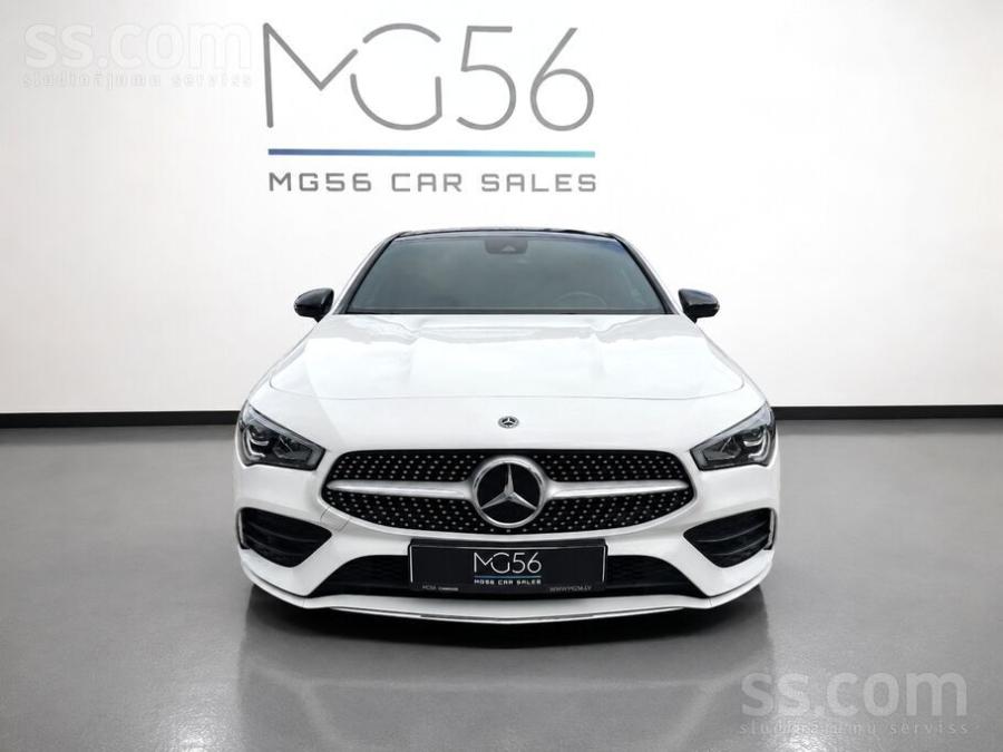 White Mercedes-Benz CLA 250 2020 in Riga, with an engine capacity of 2.00 L and mileage of 74 thousand km for 28900 €, photo 4 on AUTOMOTO.COM.LV