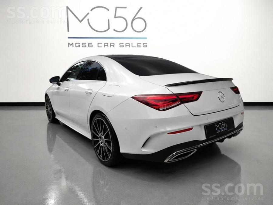 White Mercedes-Benz CLA 250 2020 in Riga, with an engine capacity of 2.00 L and mileage of 74 thousand km for 28900 €, photo 6 on AUTOMOTO.COM.LV