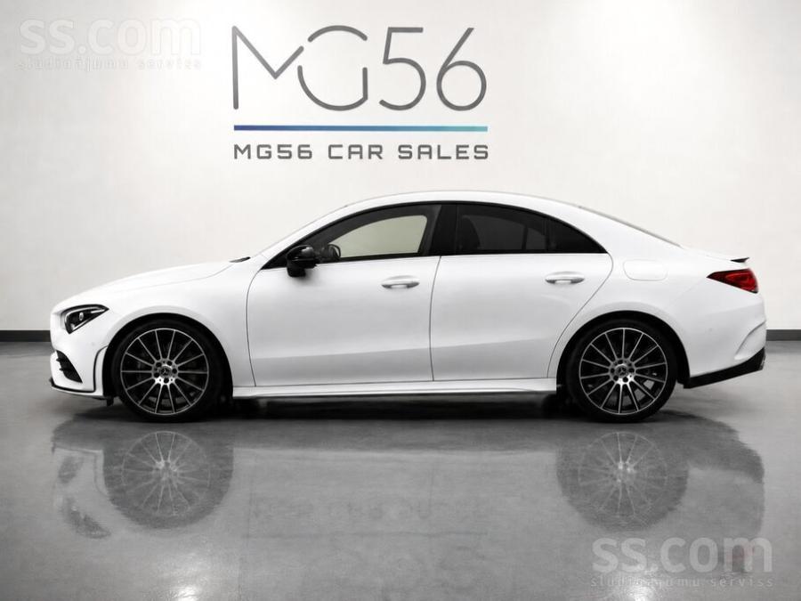 White Mercedes-Benz CLA 250 2020 in Riga, with an engine capacity of 2.00 L and mileage of 74 thousand km for 28900 €, photo 8 on AUTOMOTO.COM.LV