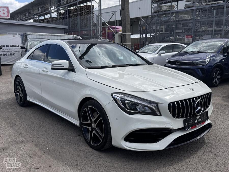 White Mercedes-Benz CLA 250 2018 in Kaunas, with an engine capacity of 2.00 L and mileage of 17 thousand km for 13800 €, photo 4 on AUTOMOTO.COM.LV