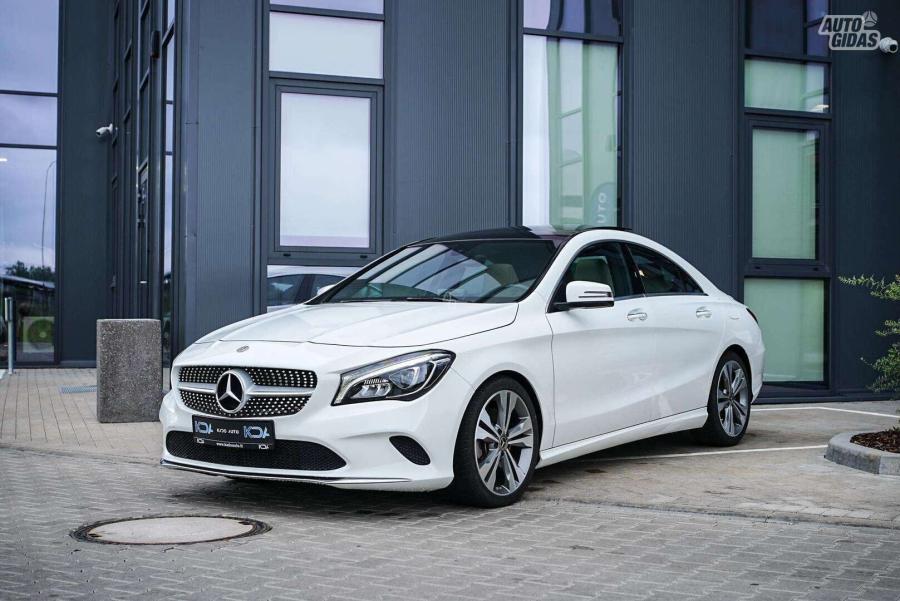 White Mercedes-Benz CLA 250 2019 in Kaunas, with an engine capacity of 2.00 L and mileage of 75 thousand km for 18950 €, photo 3 on AUTOMOTO.COM.LV