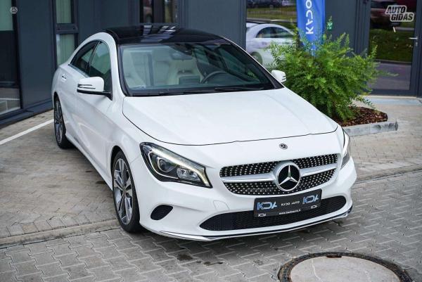 White Mercedes-Benz CLA 250 2019 in Kaunas, with an engine capacity of 2.00 L and mileage of 75 thousand km for 18950 €, photo 3 on AUTOMOTO.COM.LV