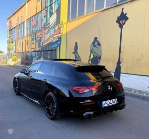 Black Mercedes-Benz CLA 35 AMG 2020 in Vilnius, with an engine capacity of 2.00 L and mileage of 133 thousand km for 25900 €, photo  on AUTOMOTO.COM.LV