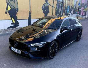 Black Mercedes-Benz CLA 35 AMG 2020 in Vilnius, with an engine capacity of 2.00 L and mileage of 133 thousand km for 25900 €, photo 3 on AUTOMOTO.COM.LV