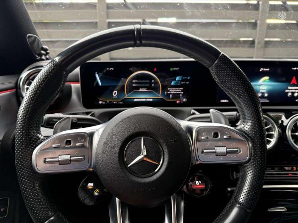 Black Mercedes-Benz CLA 35 AMG 2020 in Vilnius, with an engine capacity of 2.00 L and mileage of 133 thousand km for 25900 €, photo 7 on AUTOMOTO.COM.LV