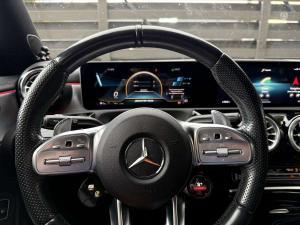 Black Mercedes-Benz CLA 35 AMG 2020 in Vilnius, with an engine capacity of 2.00 L and mileage of 133 thousand km for 25900 €, photo 8 on AUTOMOTO.COM.LV
