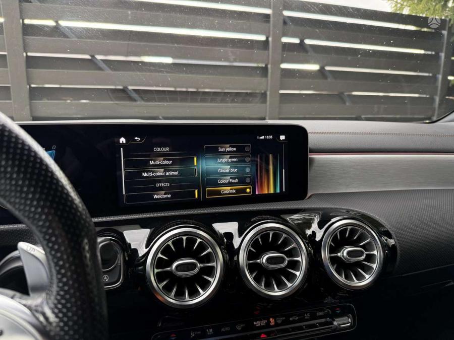Black Mercedes-Benz CLA 35 AMG 2020 in Vilnius, with an engine capacity of 2.00 L and mileage of 133 thousand km for 25900 €, photo 13 on AUTOMOTO.COM.LV