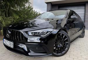 Black Mercedes-Benz CLA 35 AMG 2020 in Vilnius, with an engine capacity of 2.00 L and mileage of 133 thousand km for 25900 €, photo 22 on AUTOMOTO.COM.LV