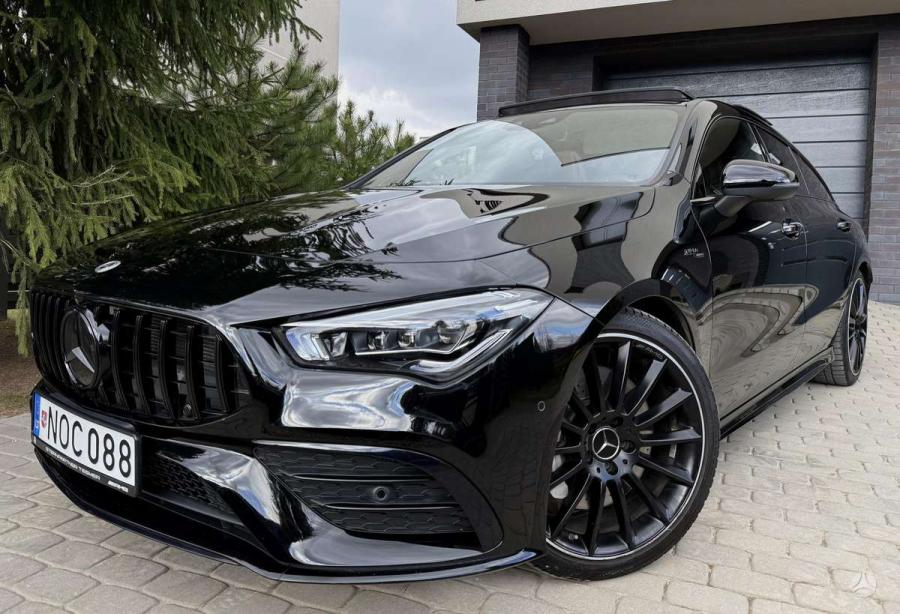 Black Mercedes-Benz CLA 35 AMG 2020 in Vilnius, with an engine capacity of 2.00 L and mileage of 133 thousand km for 25900 €, photo 22 on AUTOMOTO.COM.LV