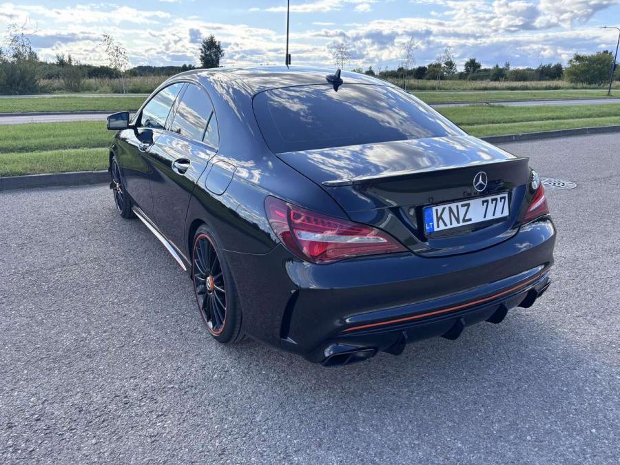 Black Mercedes-Benz CLA 45 AMG 2016 in Vilnius, with an engine capacity of 1.99 L and mileage of 150 thousand km for 29500 €, photo 7 on AUTOMOTO.COM.LV
