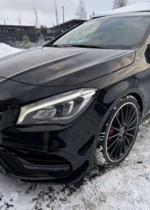 Black Mercedes-Benz CLA 45 AMG 2017 in Vilnius, with an engine capacity of 1.99 L and mileage of 211 thousand km for 23700 €, photo 11 on AUTOMOTO.COM.LV