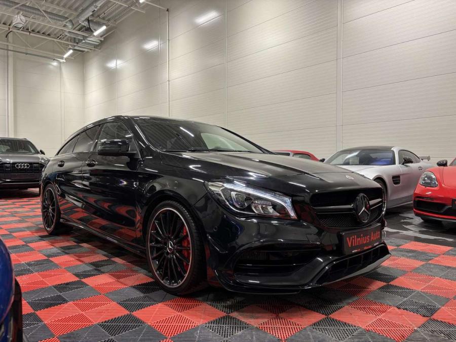 Melns Mercedes-Benz CLA 45 AMG 2017 Viļņa, ar dzinēja tilpumu 1.99 L un nobraukumu 211 tūkst. km par 24990 €, foto 3 vietnē AUTOMOTO.COM.LV