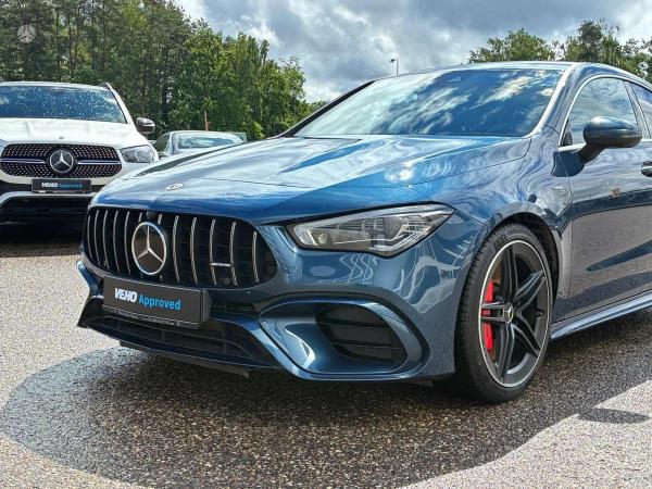 Blue Mercedes-Benz CLA 45 AMG 2020 in Vilnius, with an engine capacity of 1.99 L and mileage of 97 thousand km for 37900 €, photo 9 on AUTOMOTO.COM.LV