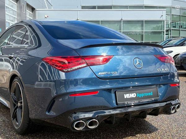 Blue Mercedes-Benz CLA 45 AMG 2020 in Vilnius, with an engine capacity of 1.99 L and mileage of 97 thousand km for 37900 €, photo 10 on AUTOMOTO.COM.LV