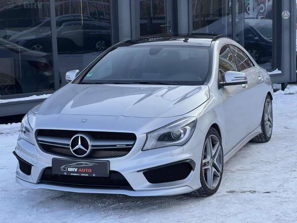 Grey Mercedes-Benz CLA 45 AMG 2015 in Kedainiai, with an engine capacity of 1.99 L and mileage of 226 thousand km for 19650 €, photo 2 on AUTOMOTO.COM.LV