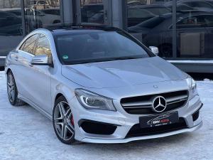 Grey Mercedes-Benz CLA 45 AMG 2015 in Kedainiai, with an engine capacity of 1.99 L and mileage of 226 thousand km for 19650 €, photo 4 on AUTOMOTO.COM.LV