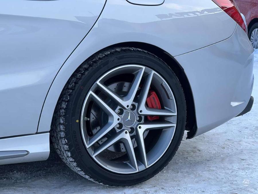 Grey Mercedes-Benz CLA 45 AMG 2015 in Kedainiai, with an engine capacity of 1.99 L and mileage of 226 thousand km for 19650 €, photo 13 on AUTOMOTO.COM.LV