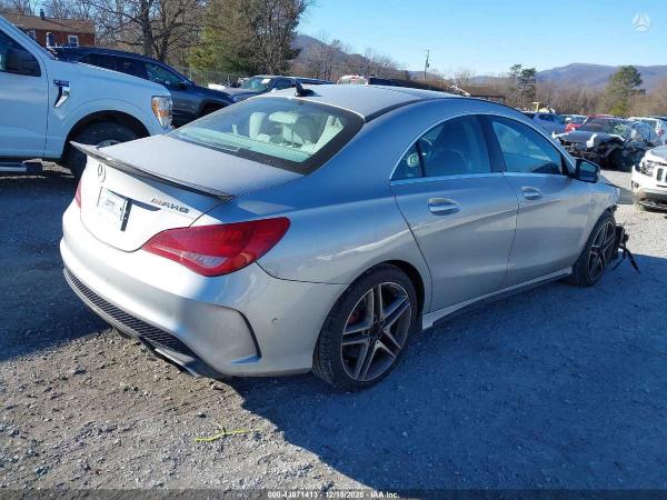 Grey Mercedes-Benz CLA 45 AMG 2015 in Klaipeda, with an engine capacity of 2.00 L and mileage of 213 thousand km for 12100 €, photo 4 on AUTOMOTO.COM.LV