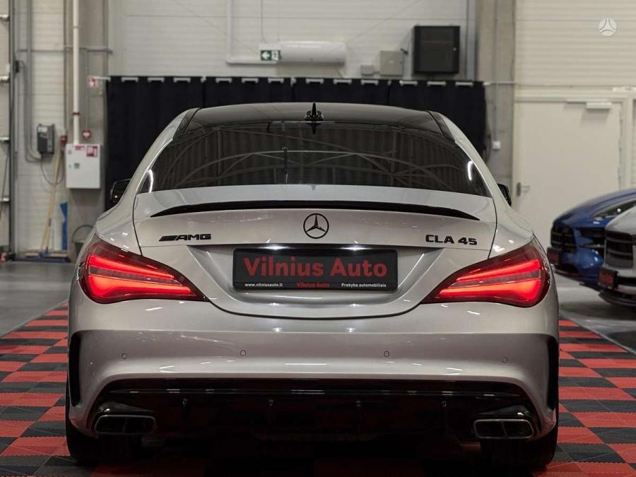 Pelēks Mercedes-Benz CLA 45 AMG 2018 Viļņa, ar dzinēja tilpumu 1.99 L un nobraukumu 94 tūkst. km par 26490 €, foto 6 vietnē AUTOMOTO.COM.LV