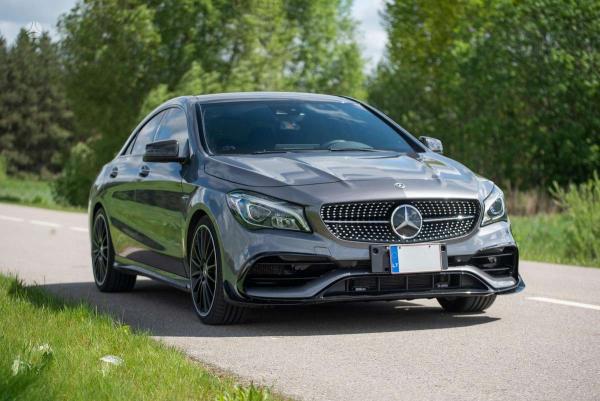 Pelēks Mercedes-Benz CLA 45 AMG 2019 Kauņa, ar dzinēja tilpumu 0.00 L un nobraukumu 113 tūkst. km par 21810 €, foto 1 vietnē AUTOMOTO.COM.LV