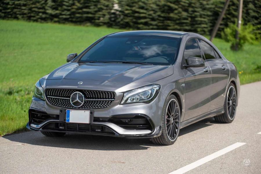 Grey Mercedes-Benz CLA 45 AMG 2019 in Kaunas, with an engine capacity of 0.00 L and mileage of 113 thousand km for 21810 €, photo 5 on AUTOMOTO.COM.LV