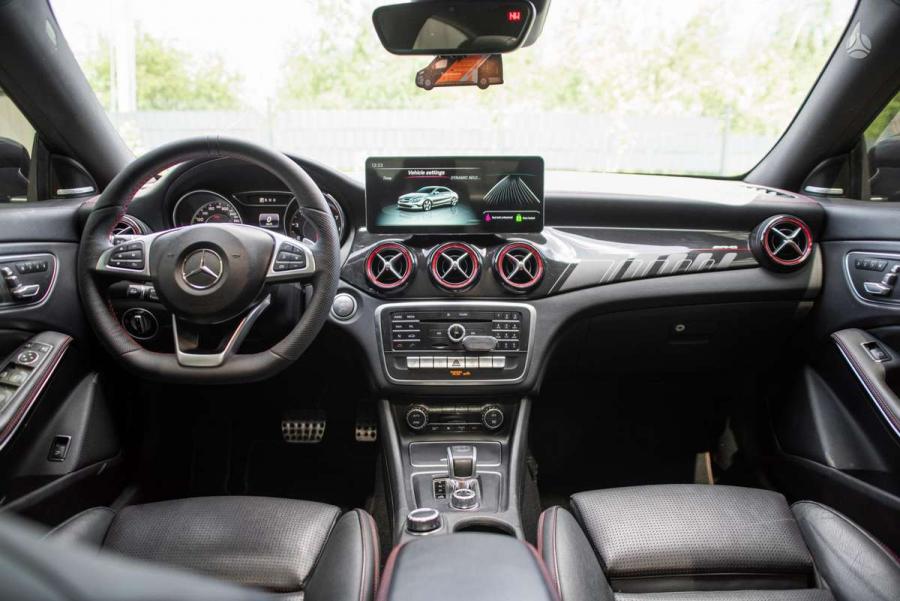 Grey Mercedes-Benz CLA 45 AMG 2019 in Kaunas, with an engine capacity of 0.00 L and mileage of 113 thousand km for 21810 €, photo 14 on AUTOMOTO.COM.LV
