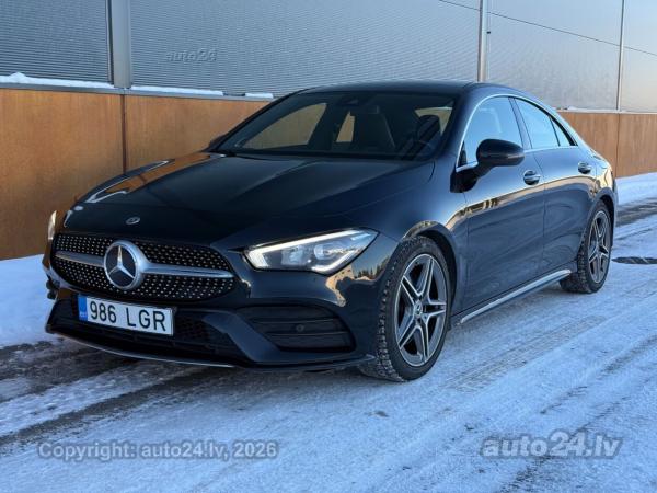 Black Mercedes-Benz CLA-Class 2021 in Tallinn, with an engine capacity of 1.30 L and mileage of 57 thousand km for 28900 €, photo 1 on AUTOMOTO.COM.LV